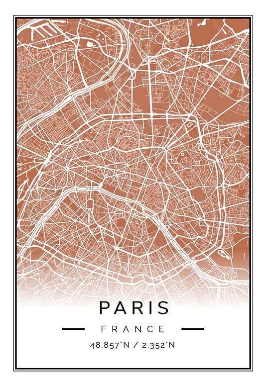 Custom Paris map & city posters - Poster Star